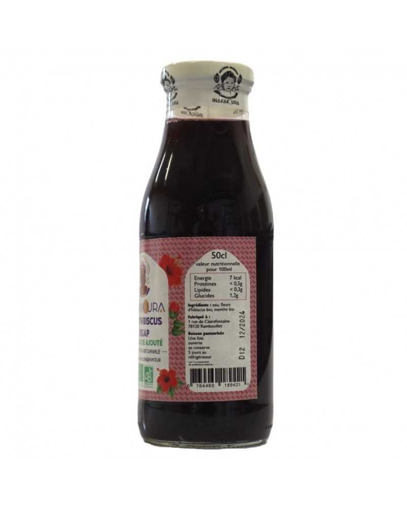 6x Jus d'Hibiscus / Bissap Bio, prêt à boire, sans sucre ajouté, en ...